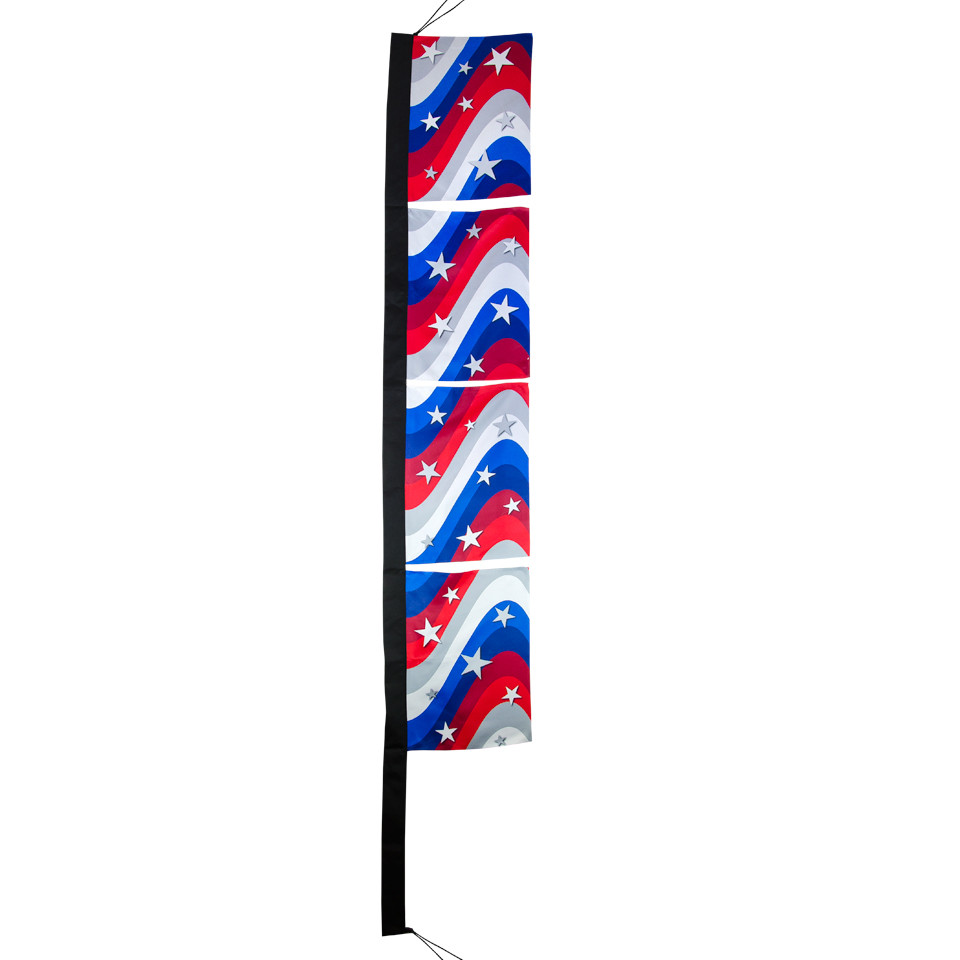 Stars & Stripes 17-inch x 82-inch 4-Section Banner - Kite Garden