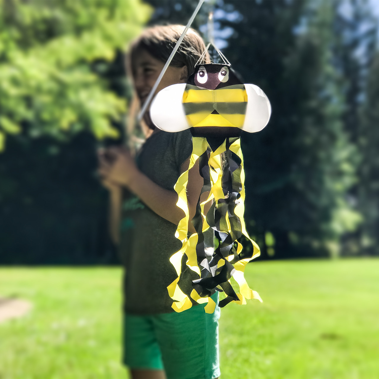 Bee Windsock on Wand - Kite Garden