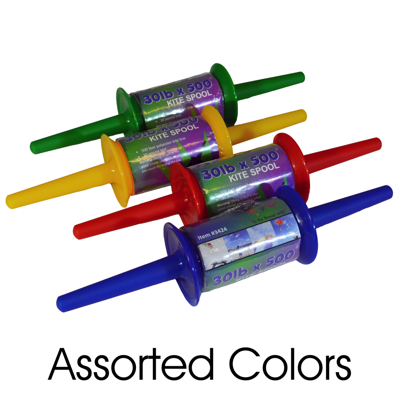 2 Pack of Kite Spools 30lb x 500ft