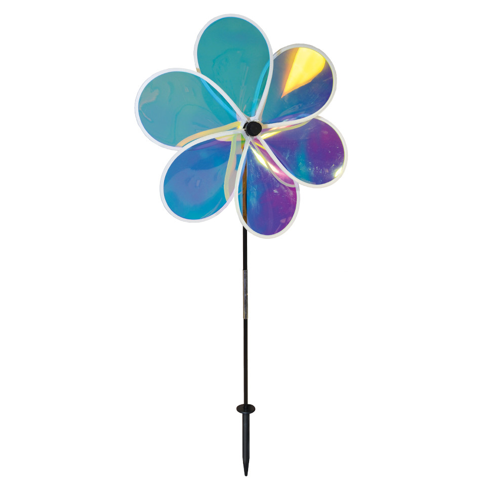 19" Iridescent Flower Spinner