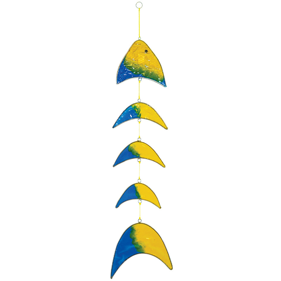 Blue & Yellow Resin Fish Mobile