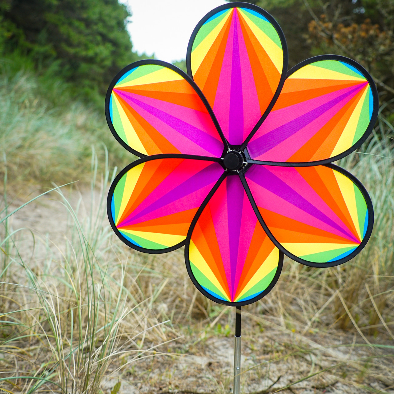 19-inch Rainbow Star Flower Spinner - Kite Garden