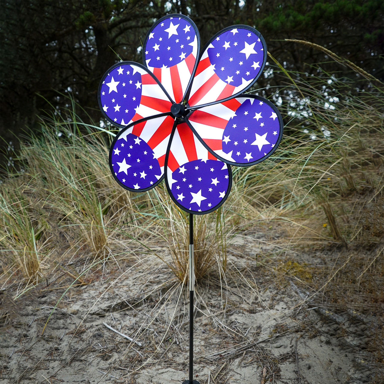 19-inch Patriot Star Flower Spinner - Kite Garden