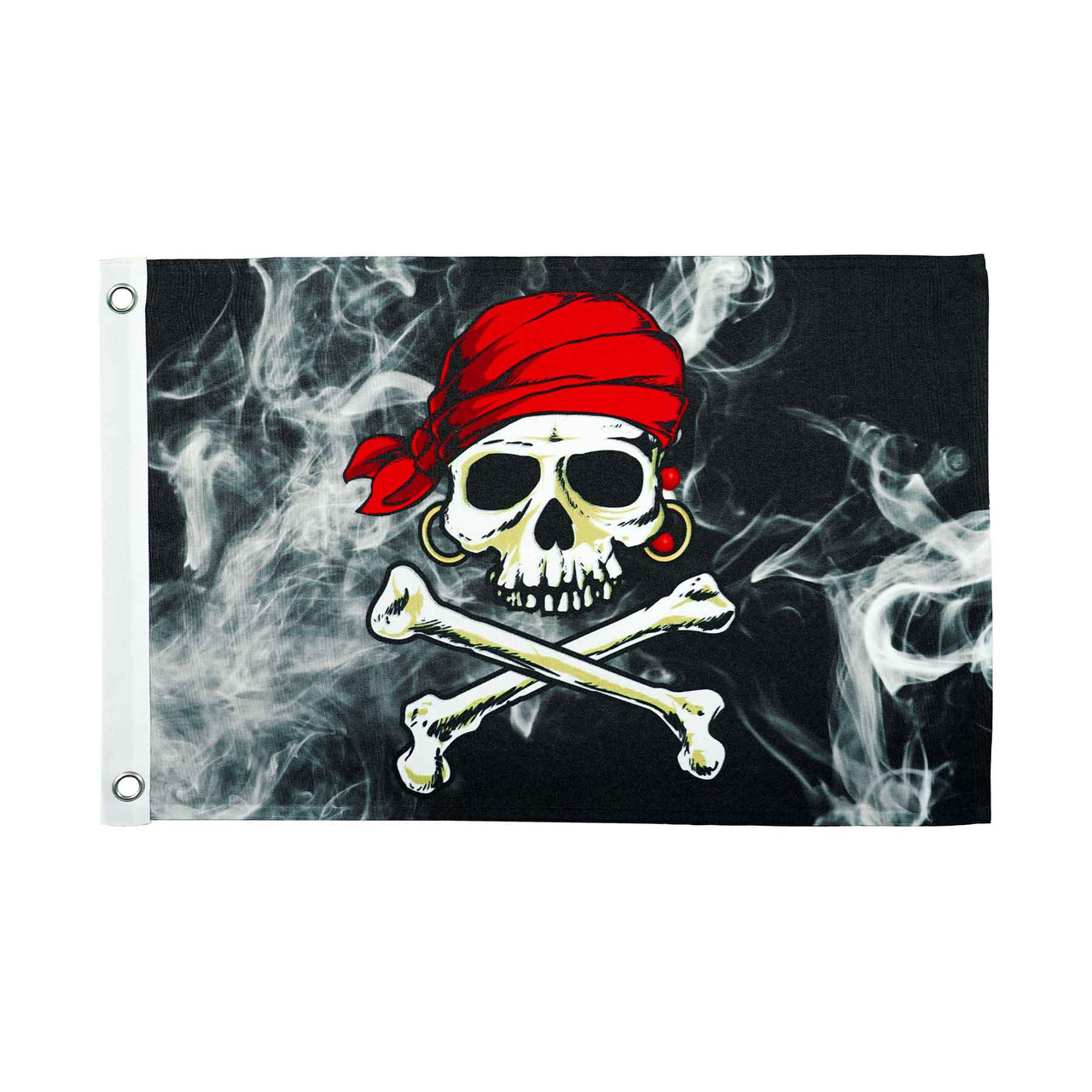 Smokin' Pirate Printed 12-inchx18-inch Double Sided Grommet Flag - Kite ...