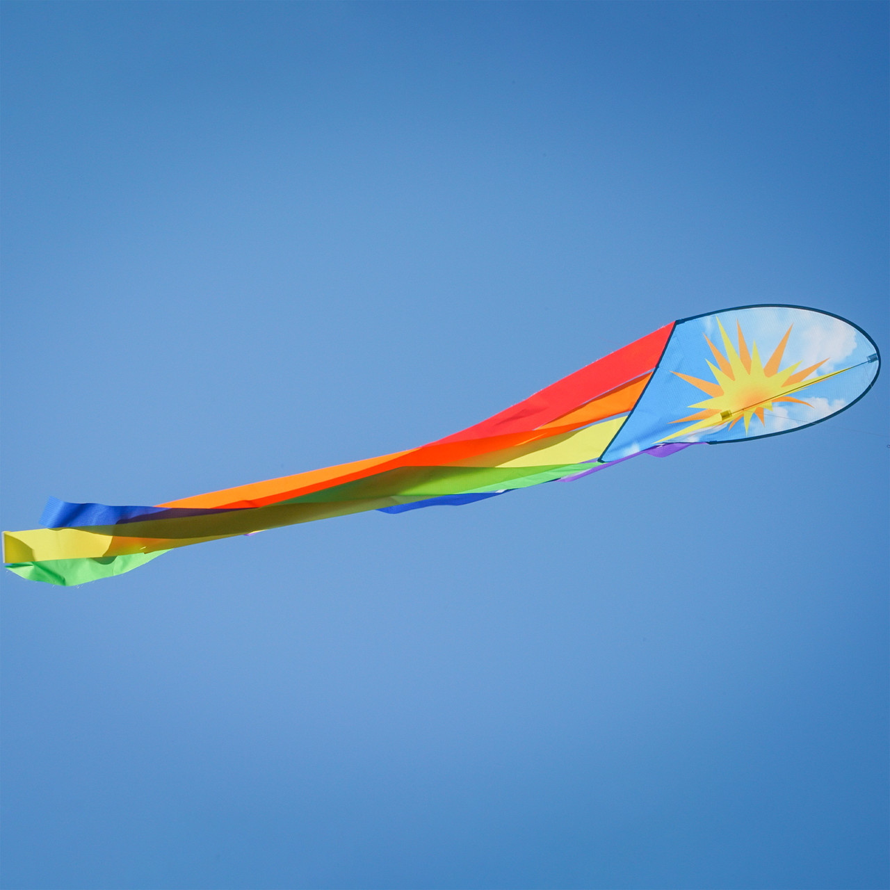 22" Sun & Rainbow Dancing Dragon Kite