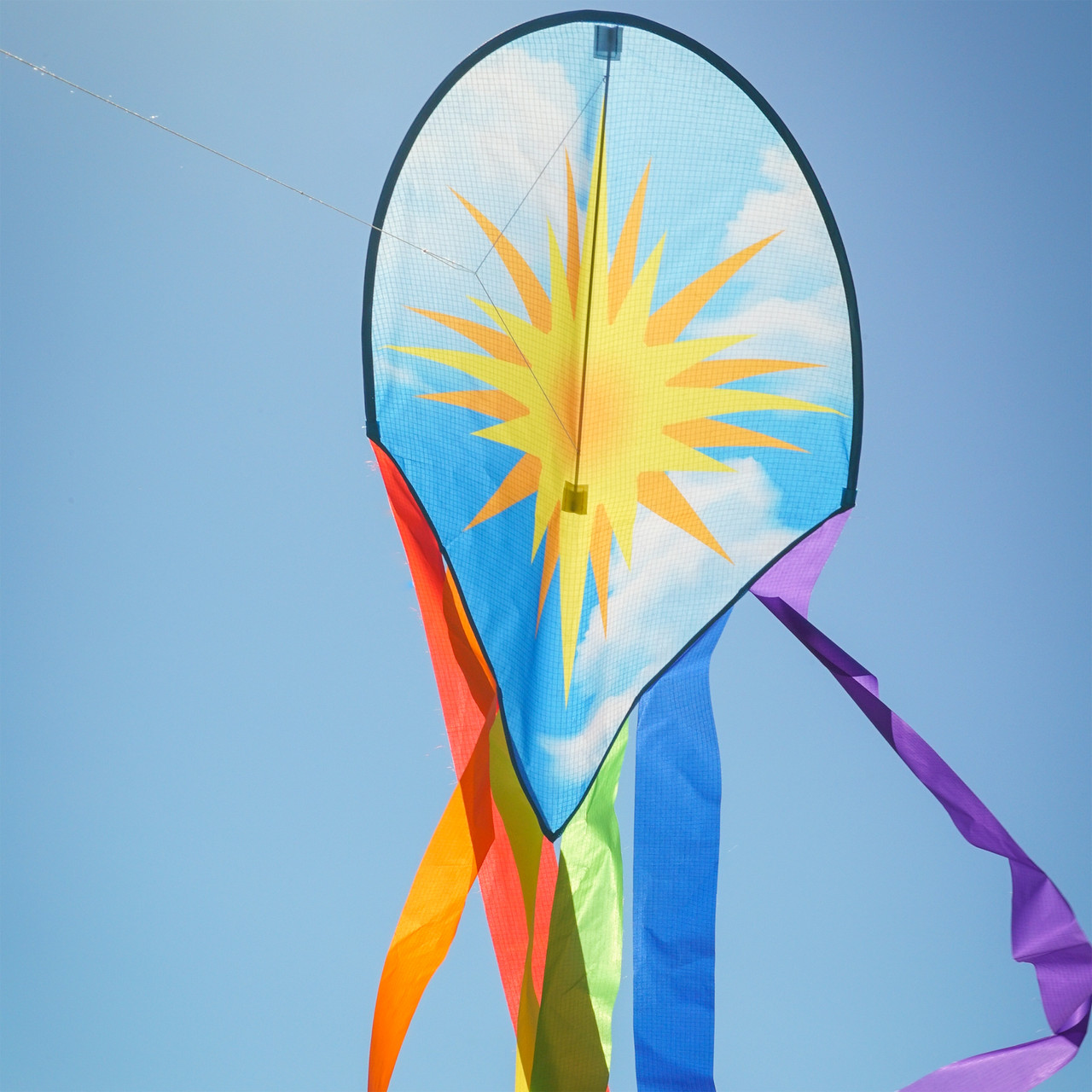 22" Sun & Rainbow Dancing Dragon Kite