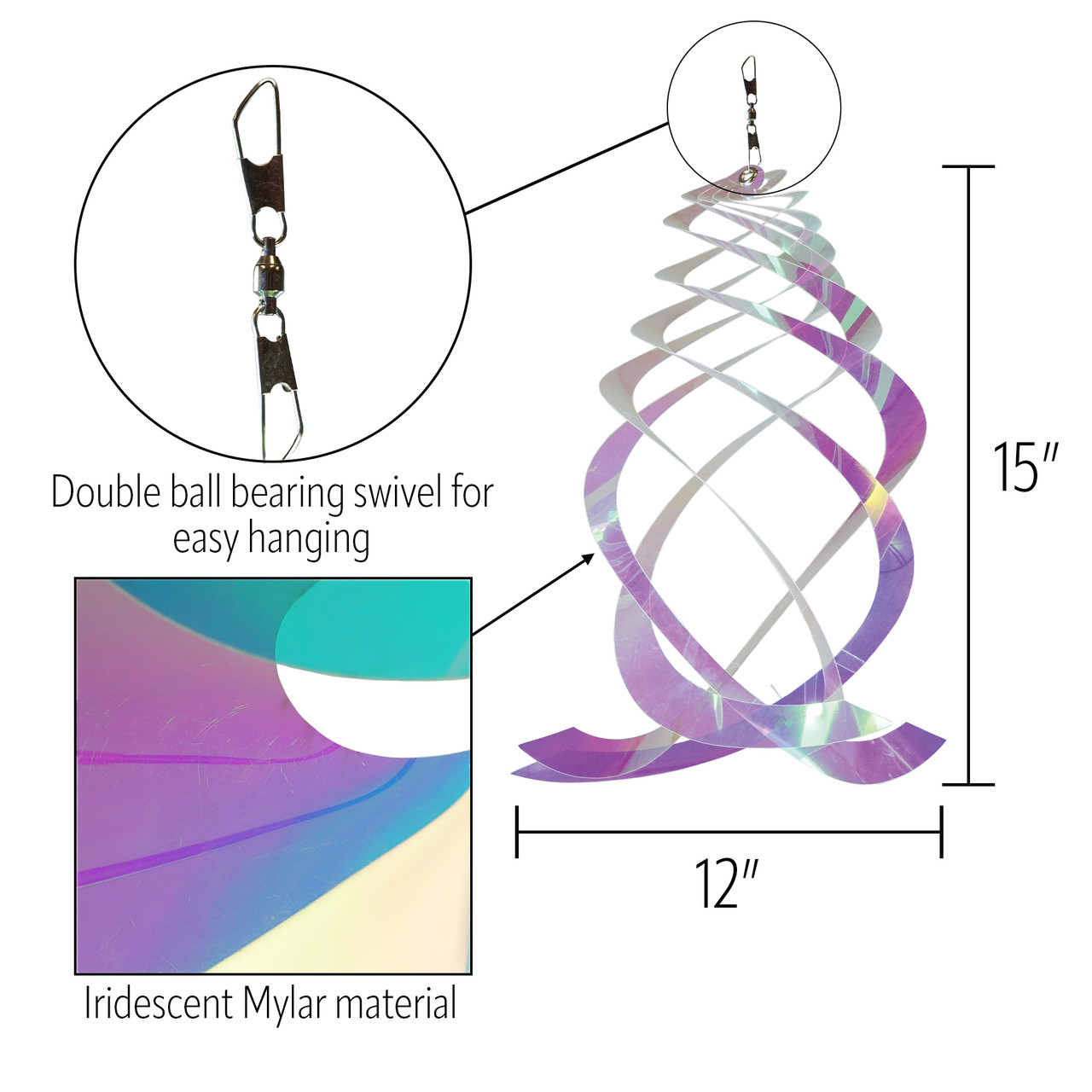 Iridescent Crystal Spinner - Kite Garden