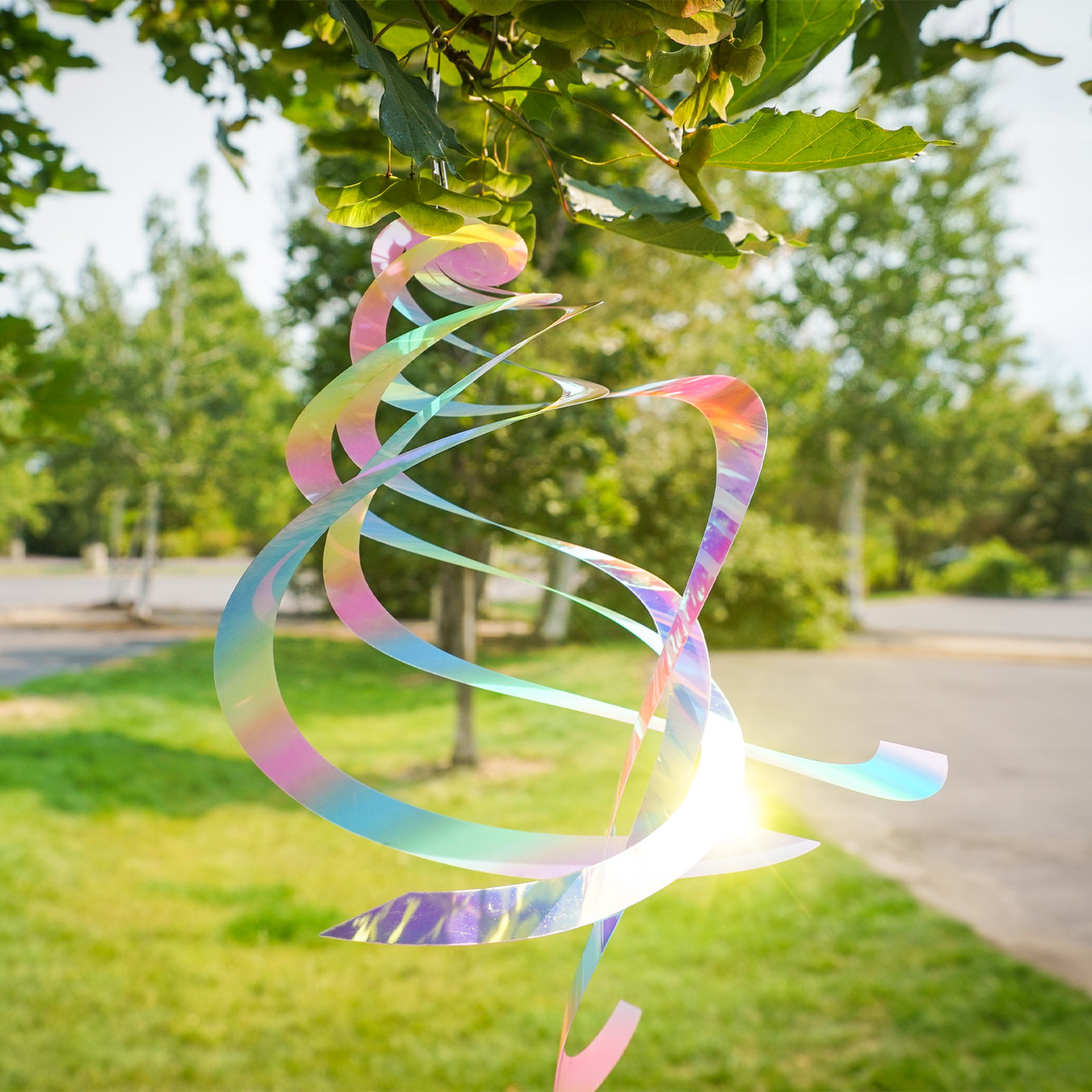 Striped Iridescent Crystal Spinner - Kite Garden