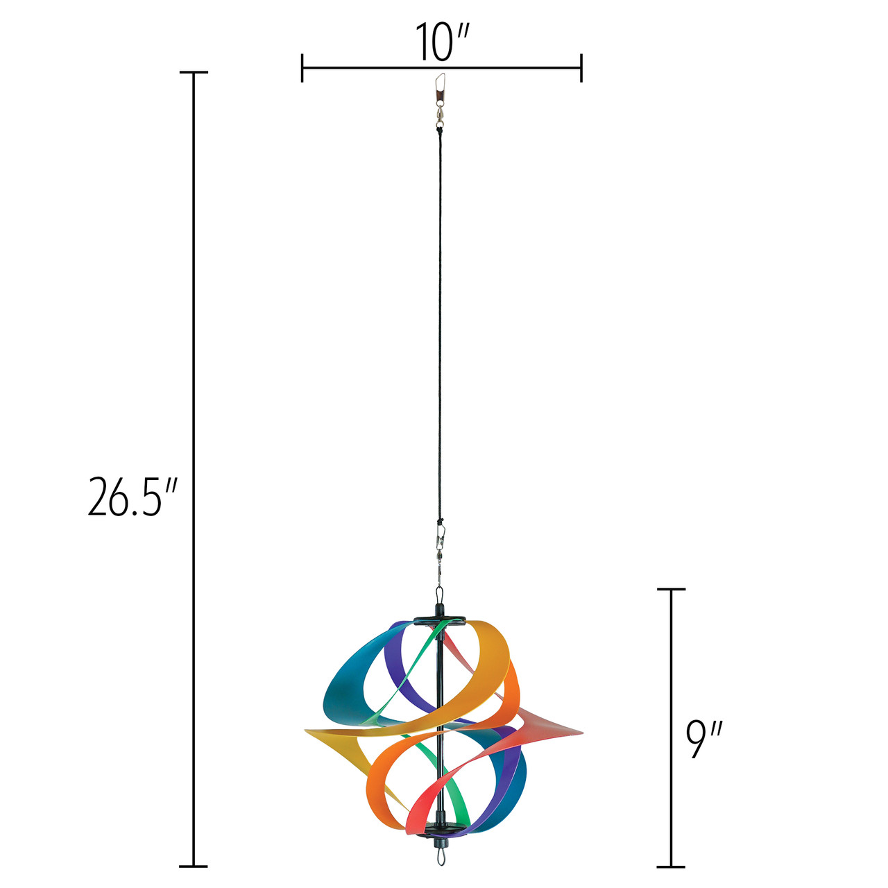 Rainbow Poly Vortex Spinner - Kite Garden