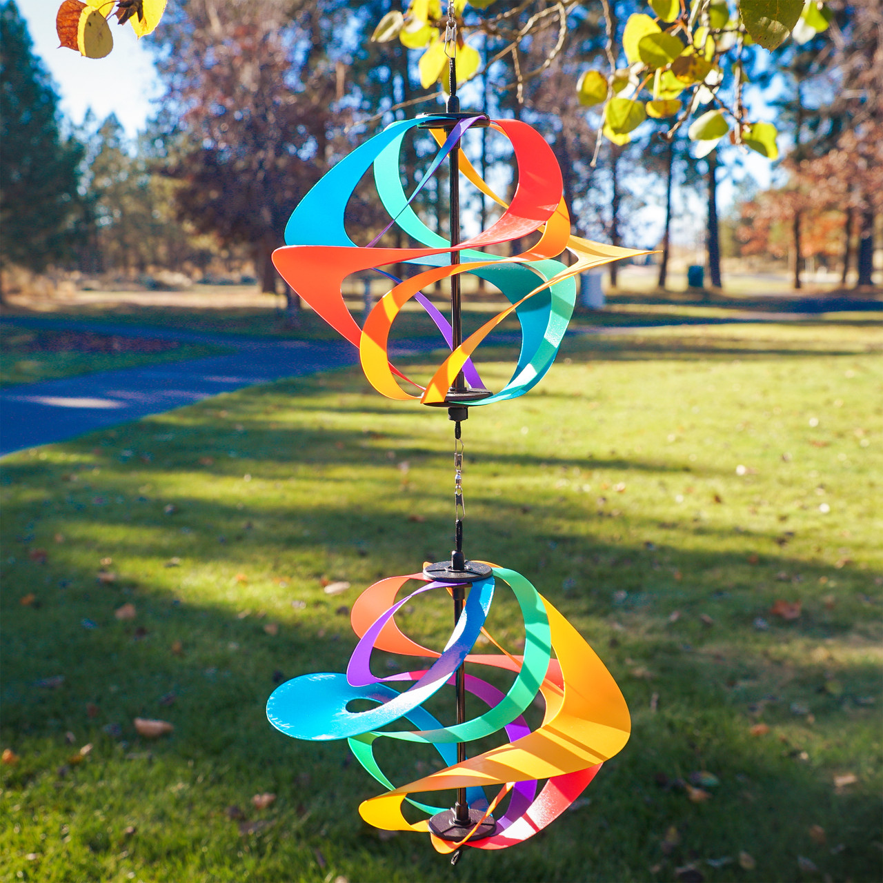 Rainbow Poly Vortex Double Spinner - Kite Garden