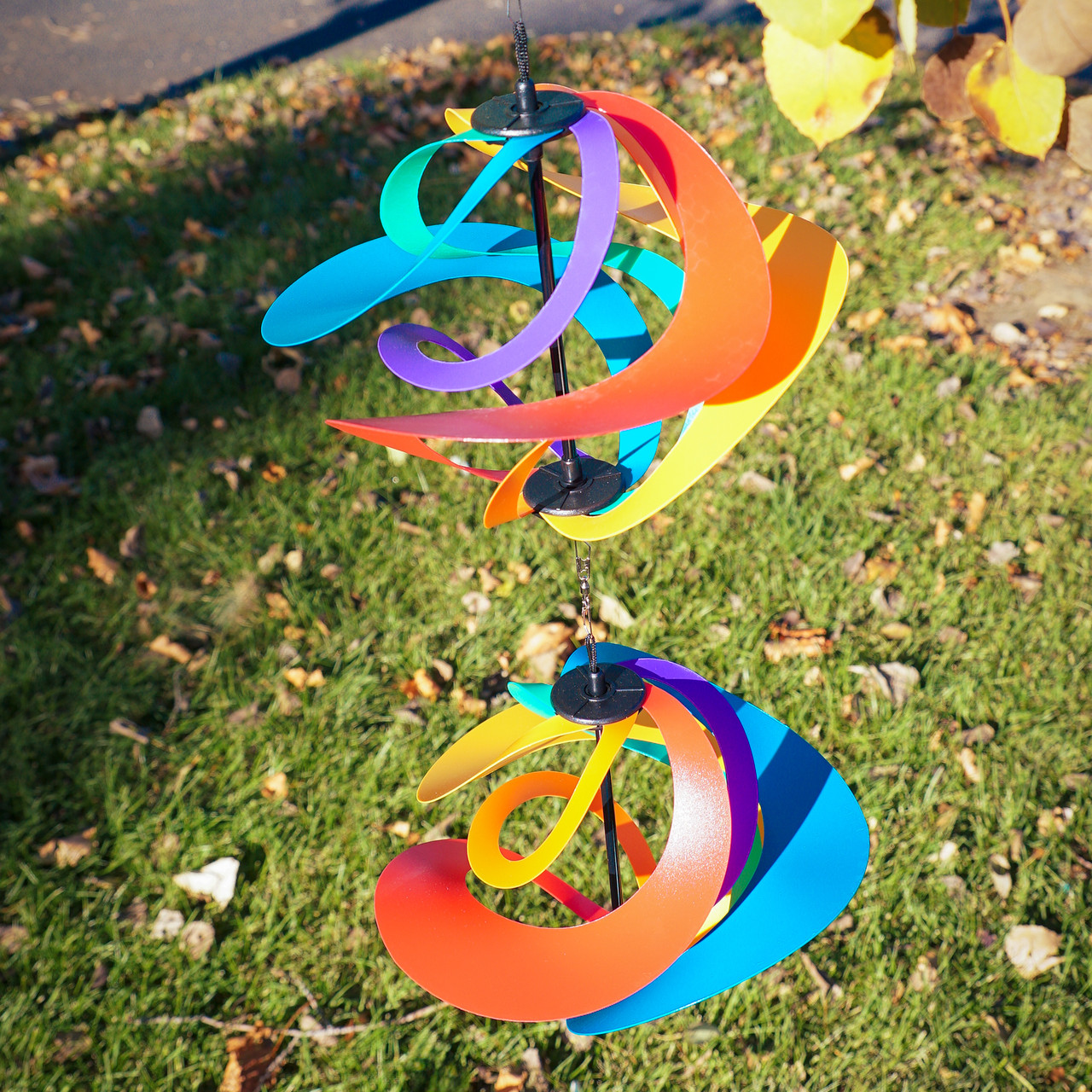 Rainbow Poly Vortex Double Spinner - Kite Garden