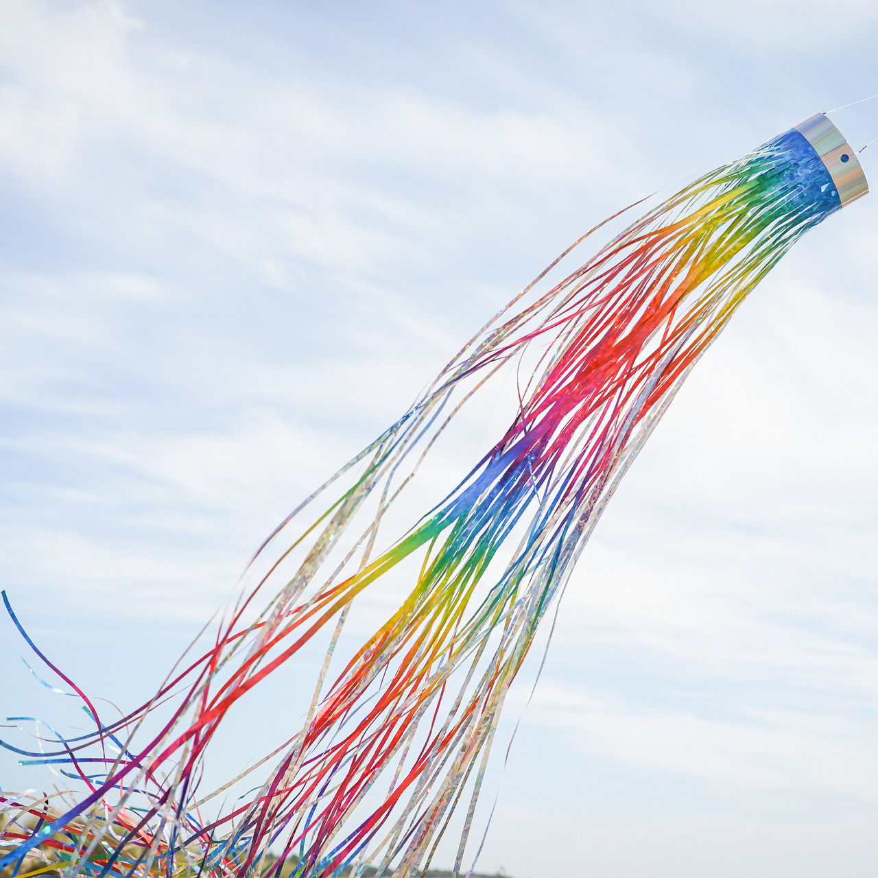 Rainbow 51-inch Mylar Windsock - Kite Garden