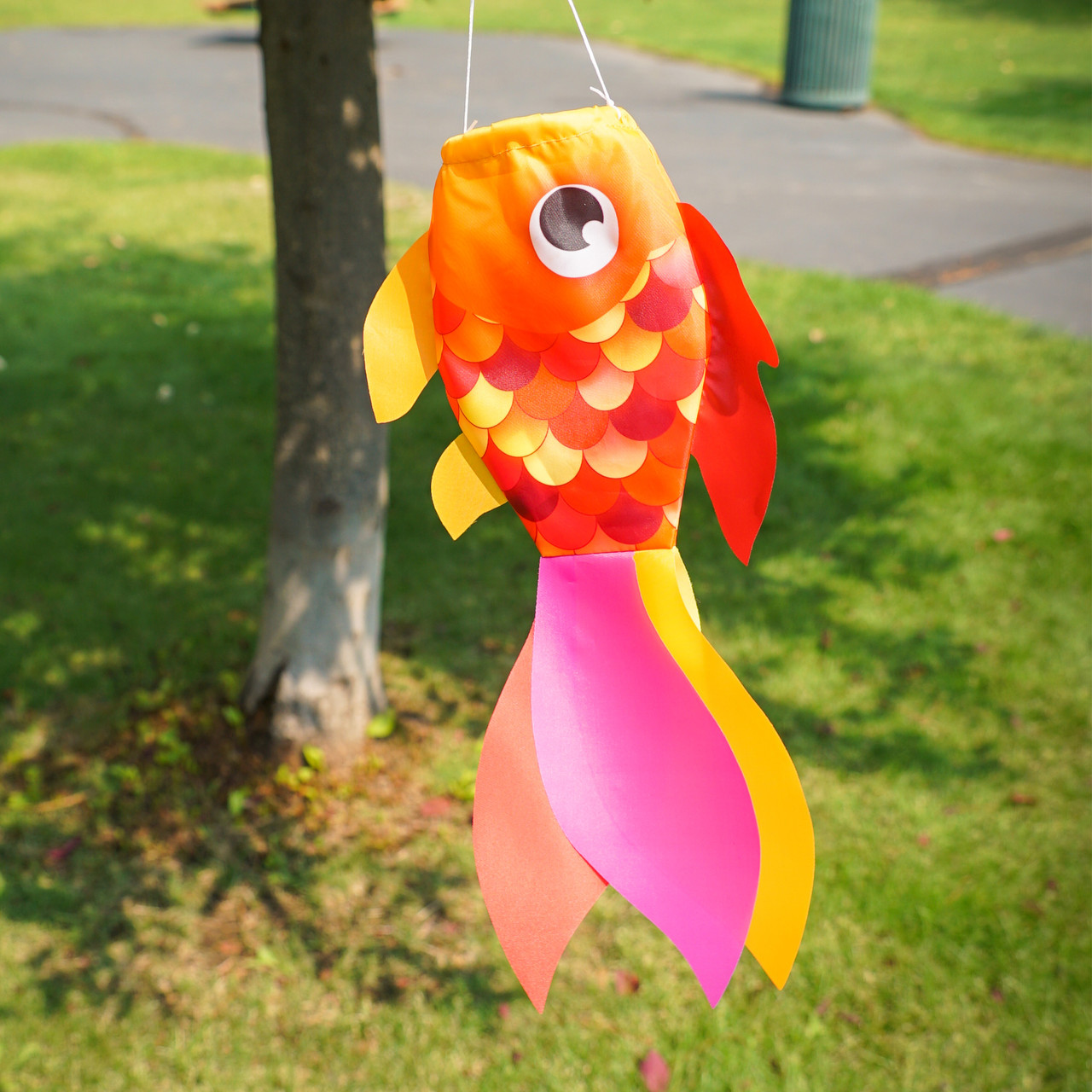 15-inch Hot Damsel Fish Windsock | Colorful Garden Decor