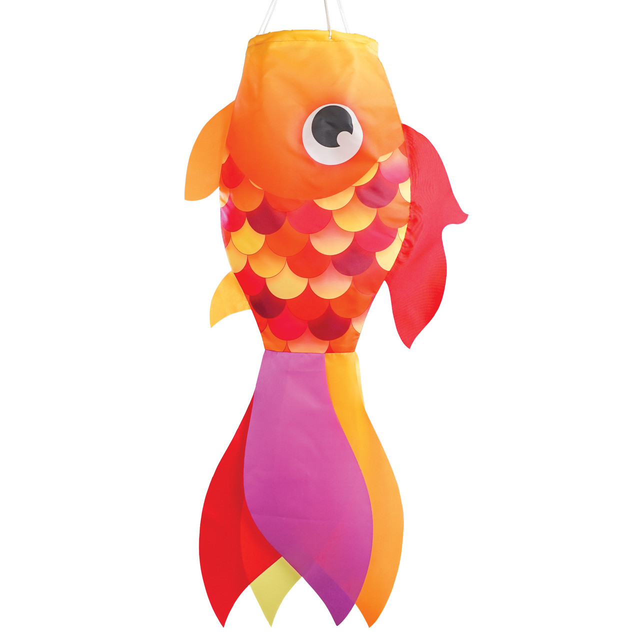 30-inch Hot Damsel Fish Windsock | Colorful Garden Decor