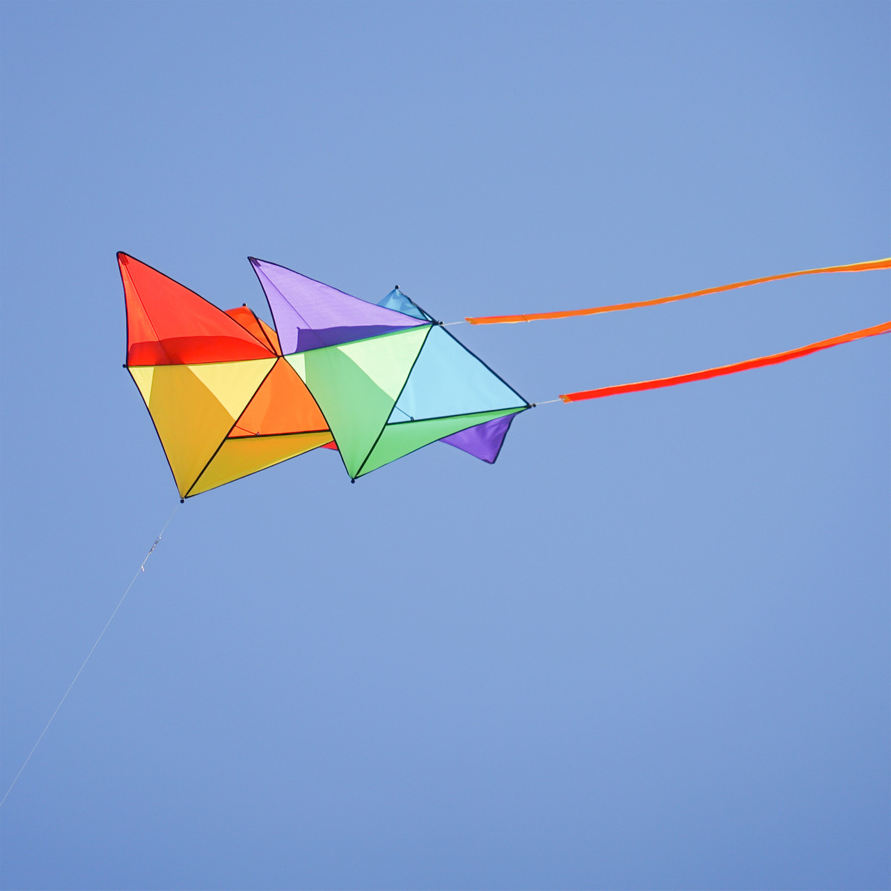 Pacific Tri-Kite Large Colorblock Cellular Single-Line Kite with Color ...