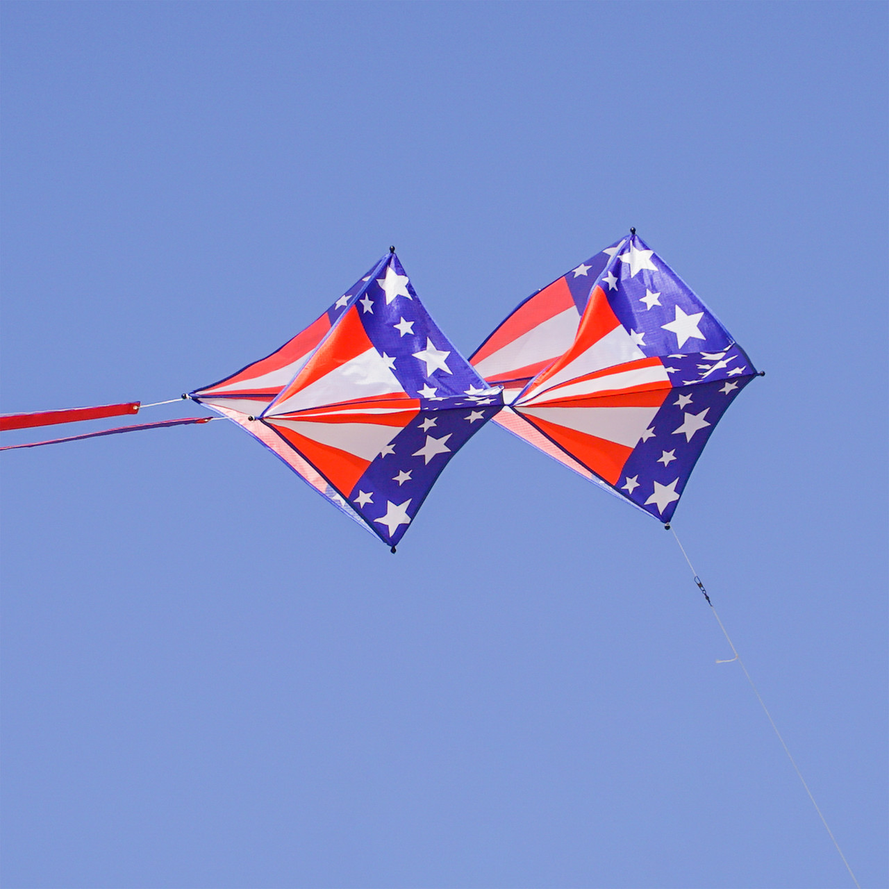 Stars & Stripes Tri-Kite Large Patriotic Cellular Single-Line Kite with ...