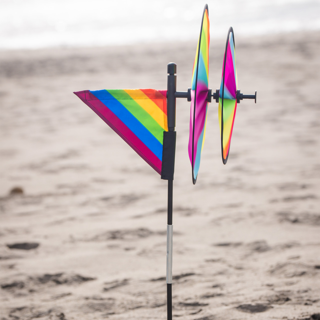13-inch Fiesta Double Spinner with Wind Sail - Kite Garden
