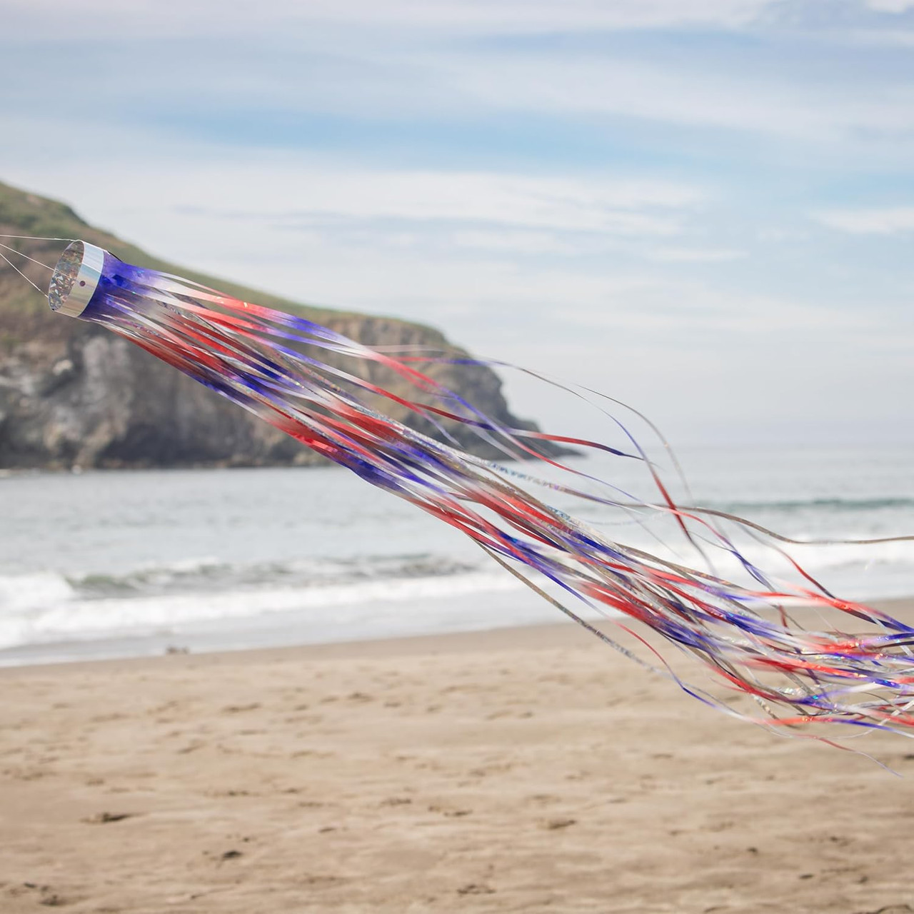 Patriotic Mylar 51-inch Windsock, 3-Pack - Kite Garden