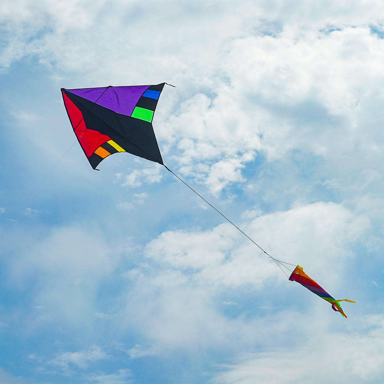 Rainbow Zephyr 60-inch Delta Kite - Kite Garden