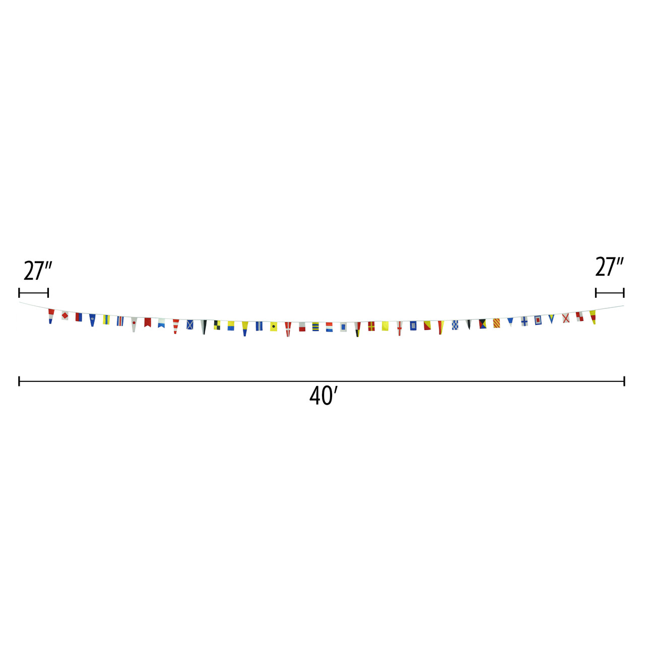 40 Piece Maritime Signal Flags On String - Kite Garden