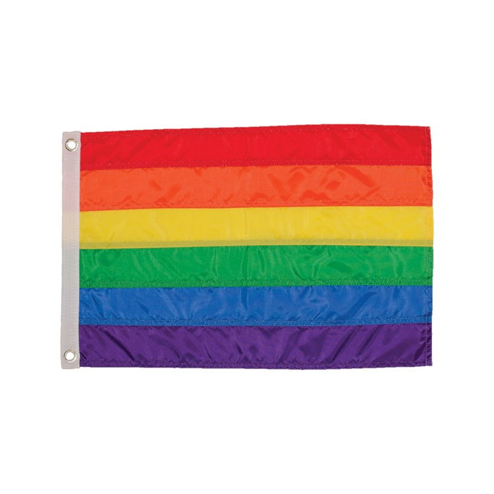 Rainbow 12x18 Grommet Flag - Kite Garden