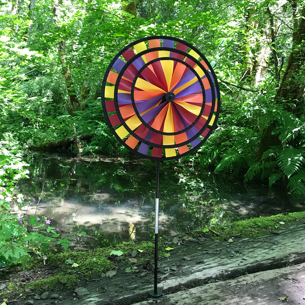 Autumn Triple Wheel Wind Spinner - Kite Garden