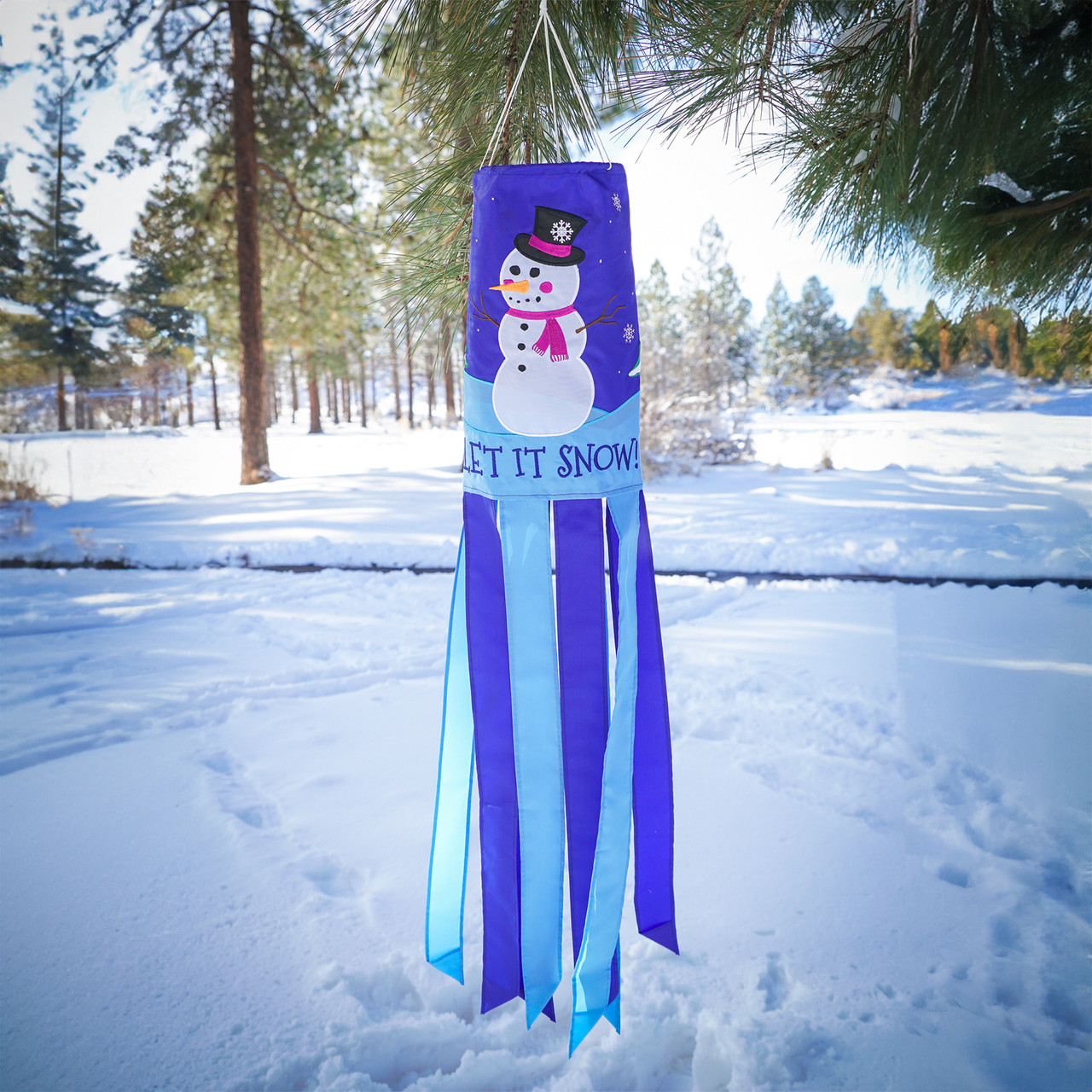 Let it Snow 40-inch Windsock - Kite Garden