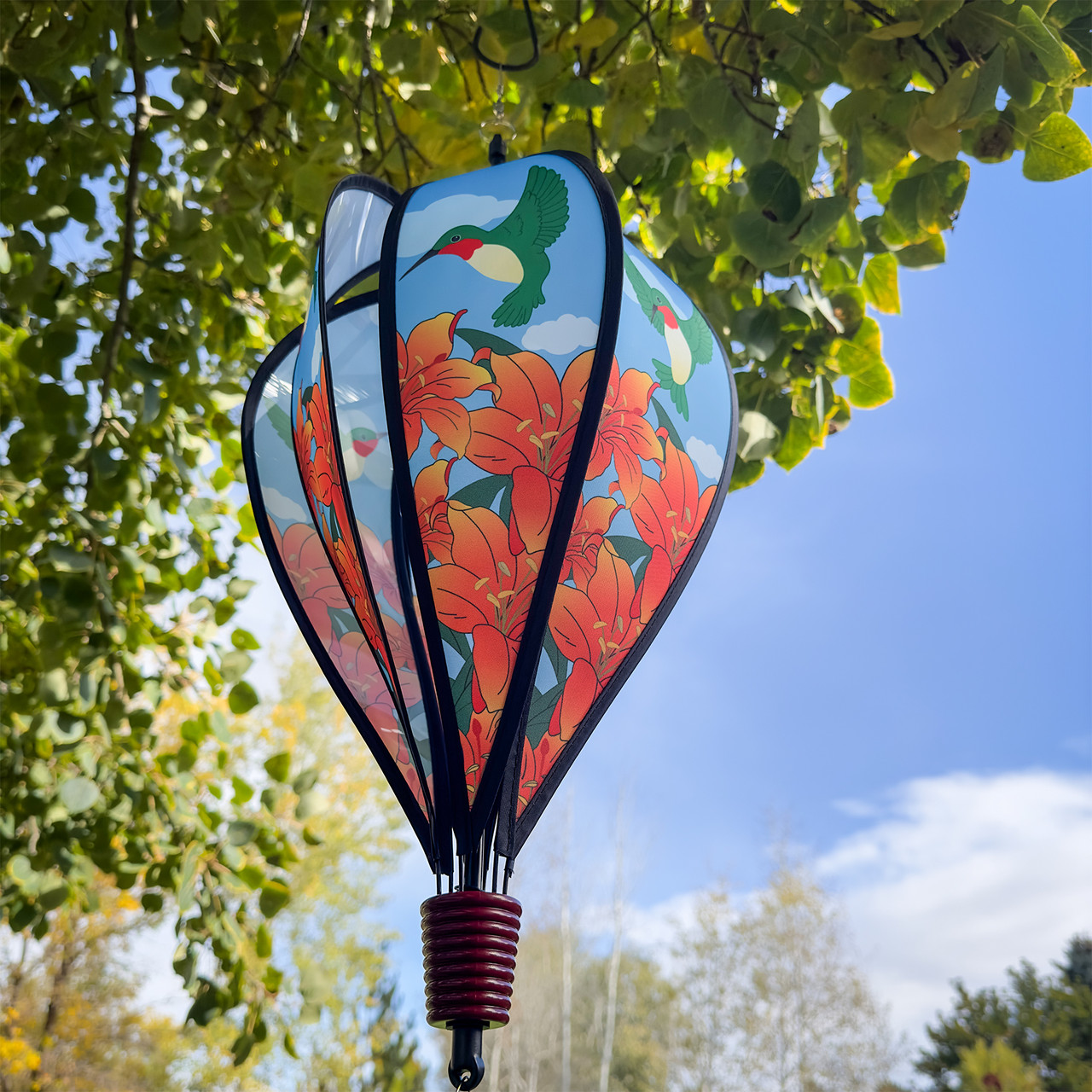 Hummingbird Lily Hot Air Balloon Spinner - Kite Garden