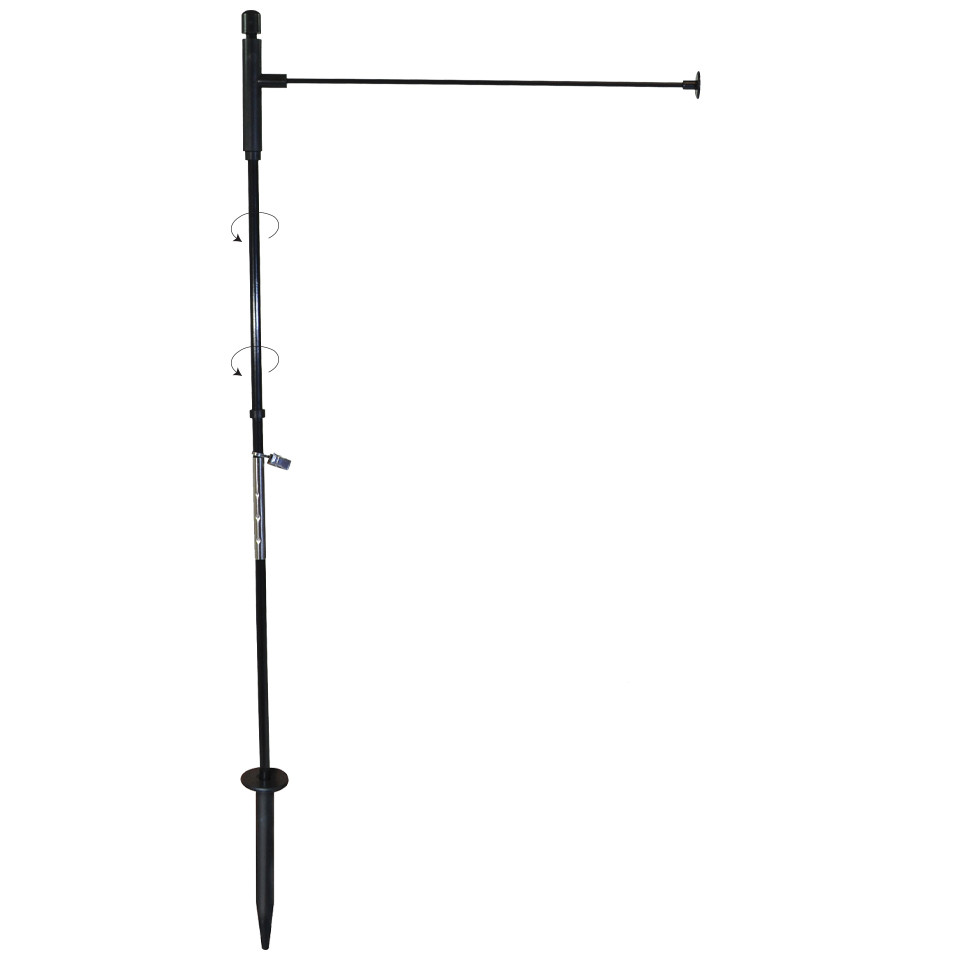 Pivoting Low-Profile Garden Flag Pole - Kite Garden