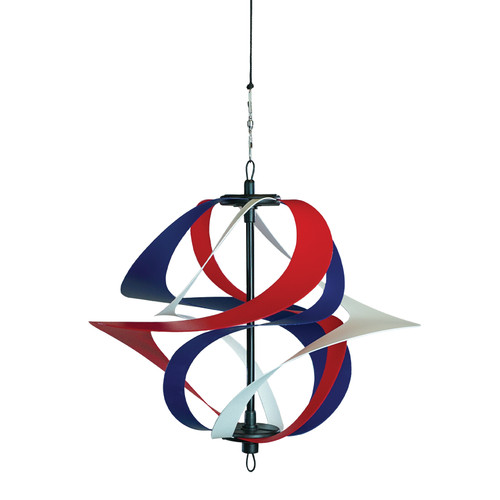 Red, White and Blue Poly Vortex Spinner - Kite Garden