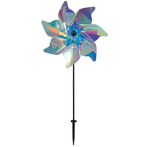 18-inch Iridescent Pinwheel Spinner - Kite Garden