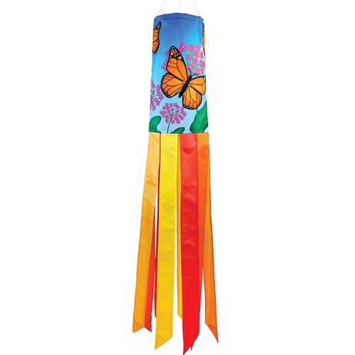 Monarch Butterfly 40-inch Inspiration Windsock | Colorful Garden Decor