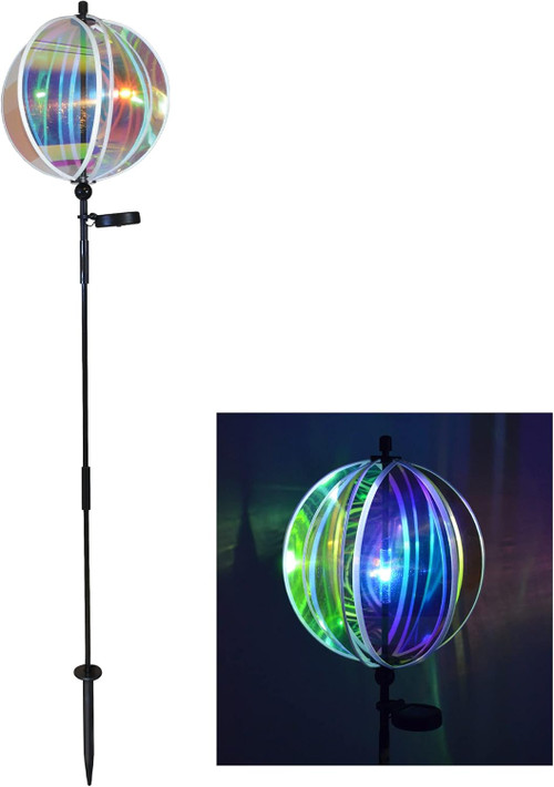 11-inch Iridescent Solar Light Gazing Ball - Kite Garden