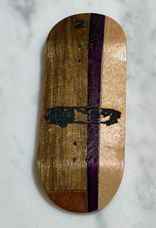223 Eyes Split Ply Fingerboard Deck Brown 38X99 Og Med | Boardparadise.com