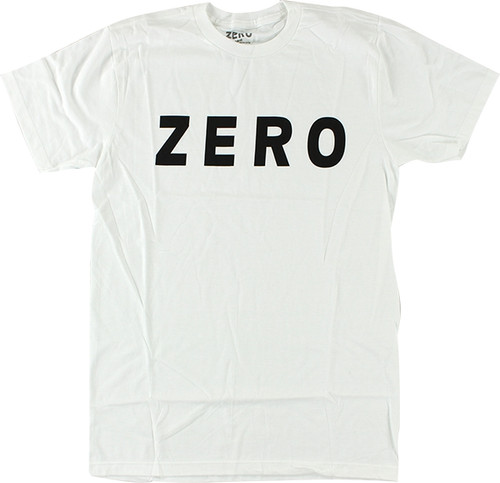 Zero Army Logo Ss Tshirt Small Wht/Blk | Boardparadise.com