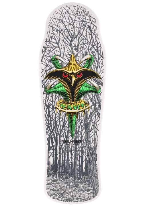 Powell Hawk Claw Reissue Skateboard Deck White 10Inch | Boardparadise.com