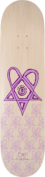 Element Bam Heartagram Skateboard Deck-8.0 Tyson Wht/Pur ...