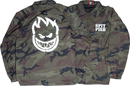 Spitfire Commando Coach Jacket Small Camo/Wht | Boardparadise.com