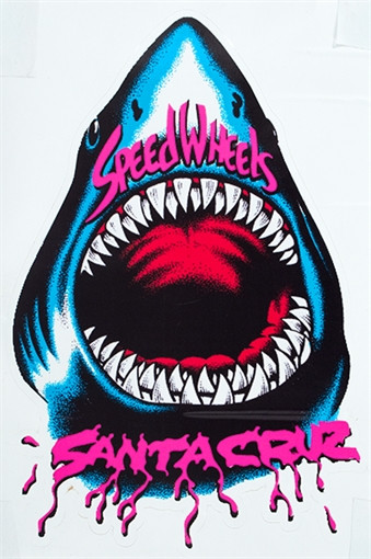 Skate Decor Santa Cruz Shark 48" Wall Graphic Decal Sticker ...
