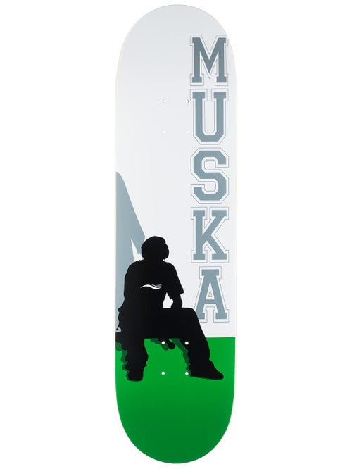 Shortys Muska Silhouette Skateboard Deck White Green 8.5 ...