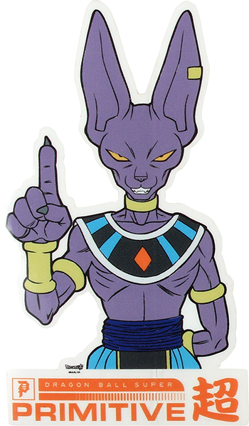 Primitive Beerus Classic Clear Sticker (2 Pack) | Boardparadise.com