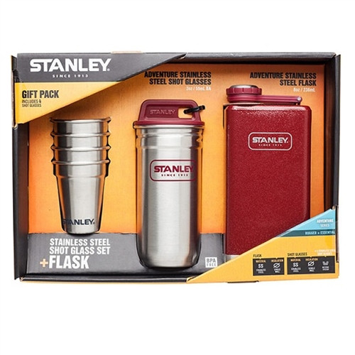 Stanley Adventure Flask Shot Cup Set Crimson 8Oz | Boardparadise.com