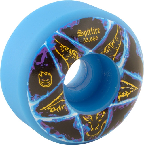 Spitfire Pentagram 53.6Mm 99A Blue Skateboard Wheels Set ...