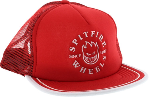 Spitfire Classic Bighead Mesh Hat Adjustable-Red/Wht | Boardparadise.com