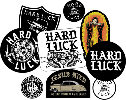 Hard Luck 12/Pack 2023 Assorted Decals | Boardparadise.com