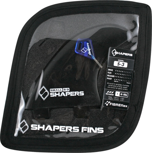 Shapers Australia S-3 Fcs Black 3Fin Set | Boardparadise.com