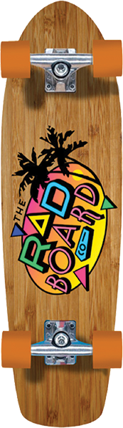 Rad Retro Roller Skateboard Complete-7.9X28 Bamboo Cabin ...