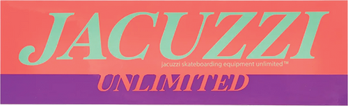 Jacuzzi Flavor Logo Sticker 3.5" X 8" | Boardparadise.com