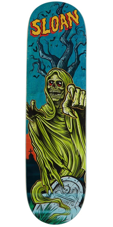 Birdhouse Sloan Graveyard Skateboard Deck Blue Stain 8.5 ...