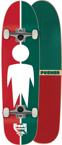 Alien Workshop Pong Pusher Cruiser Skateboard Complete-8.25 Red Grn ...